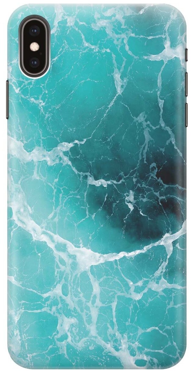 Силиконовый чехол на Apple iPhone XS Max / Эпл Айфон Икс Эс Макс с рисунком "Лазурный океан"