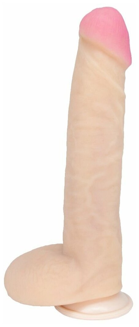 Фаллоимитатор реалистичный Dual Peak на присоске 25 cм, телесный