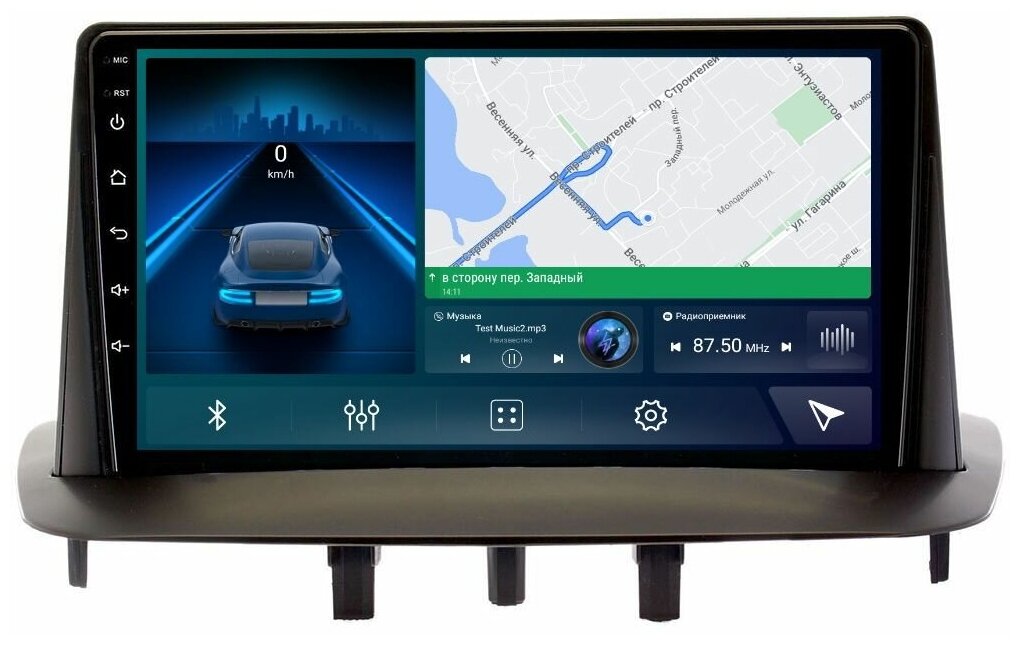 Магнитола CRS-300 Рено Меган 3 Renault Megane III, Fluence I 2009-2016 с Android 13, 4/32Gb память, 8 ядерный процессор, Carplay, DSP, 4G модем (Sim)