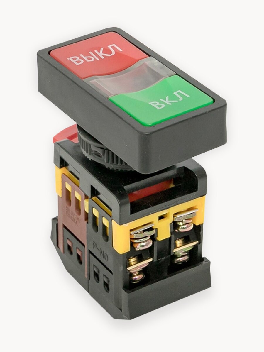 Кнопка AS-22N "Пуск-Стоп" прямоугольная 220В NO-NC EKF PROxima - 1 шт