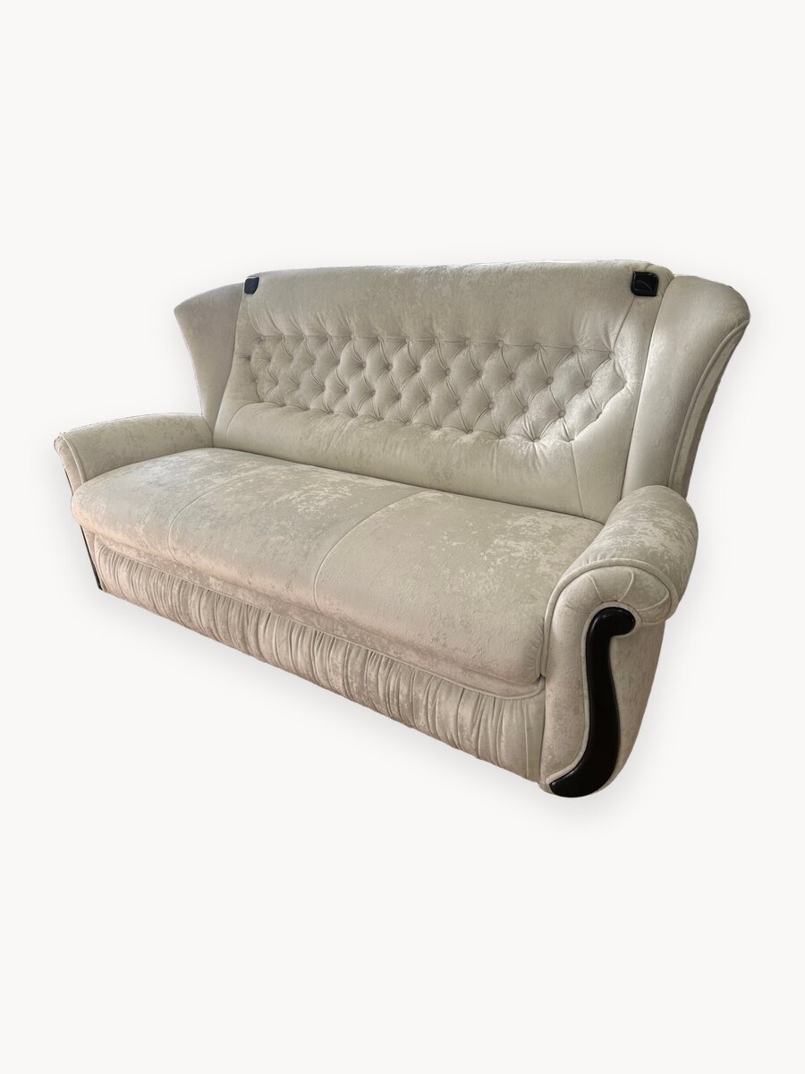 Диван-кровать "Фаворит" механизм трансформации "Казачок" цвет-плюш ваниль