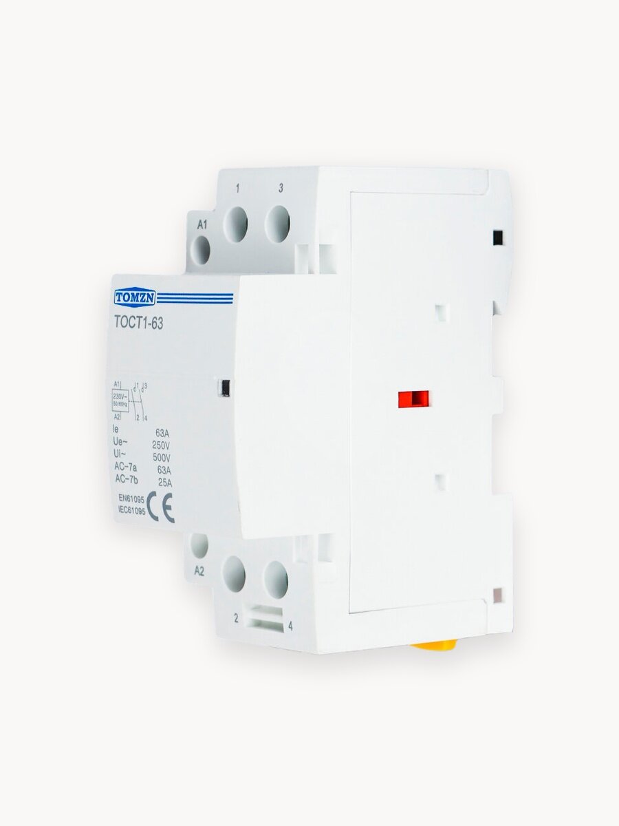 Контактор модульный TOMZN TOCT1 63А 230В 2NO нормально открытый
