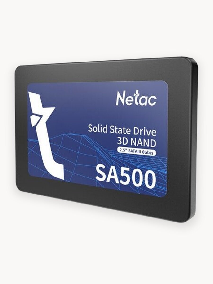 SSD диск Netac SA500, 256Гб, 2.5", SATA (NT01SA500-256-S3X)