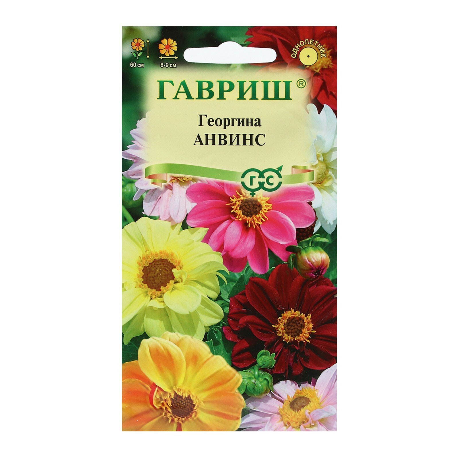 Георгина «Анвинс», семена цветов, микс, 0.3 г