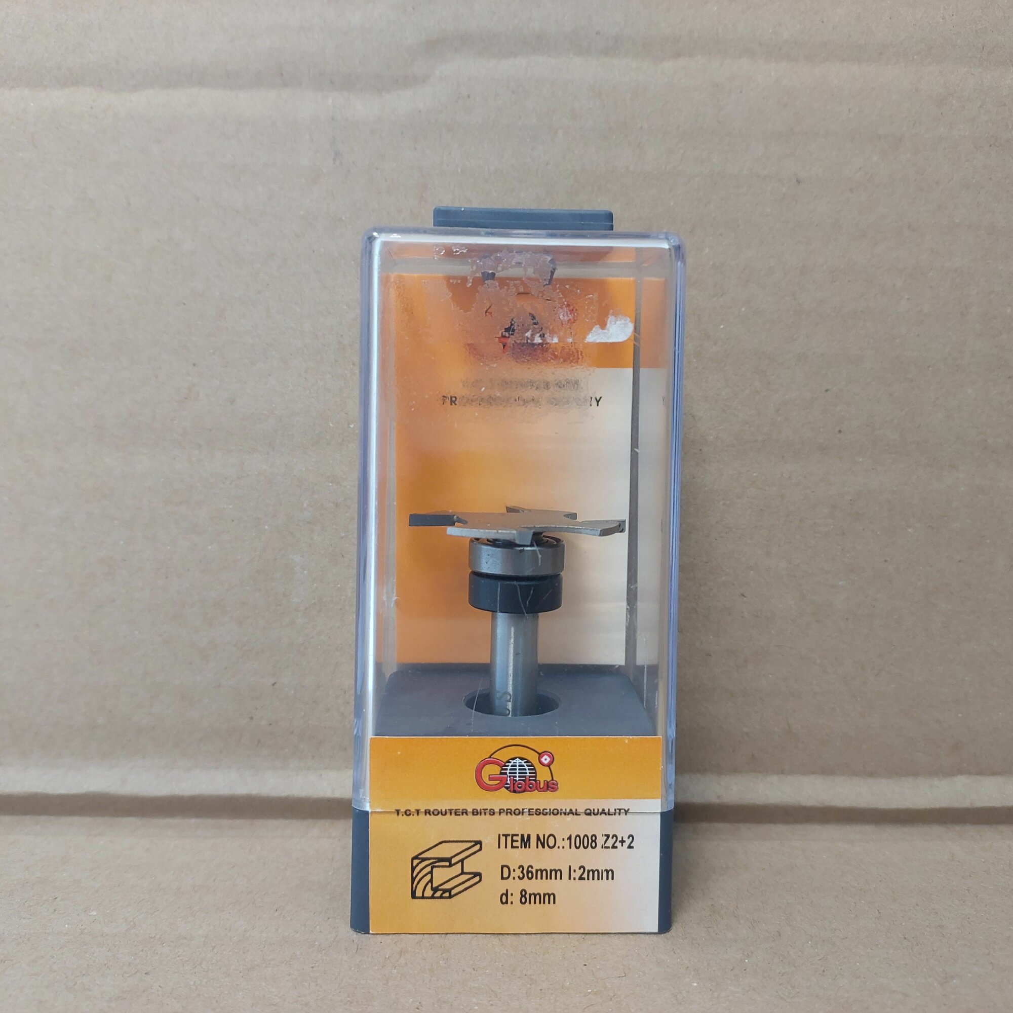 Фреза Фальцевая с верхним подшипником Глобус 1008 D:36mm I:2mm d:8mm Z2+2