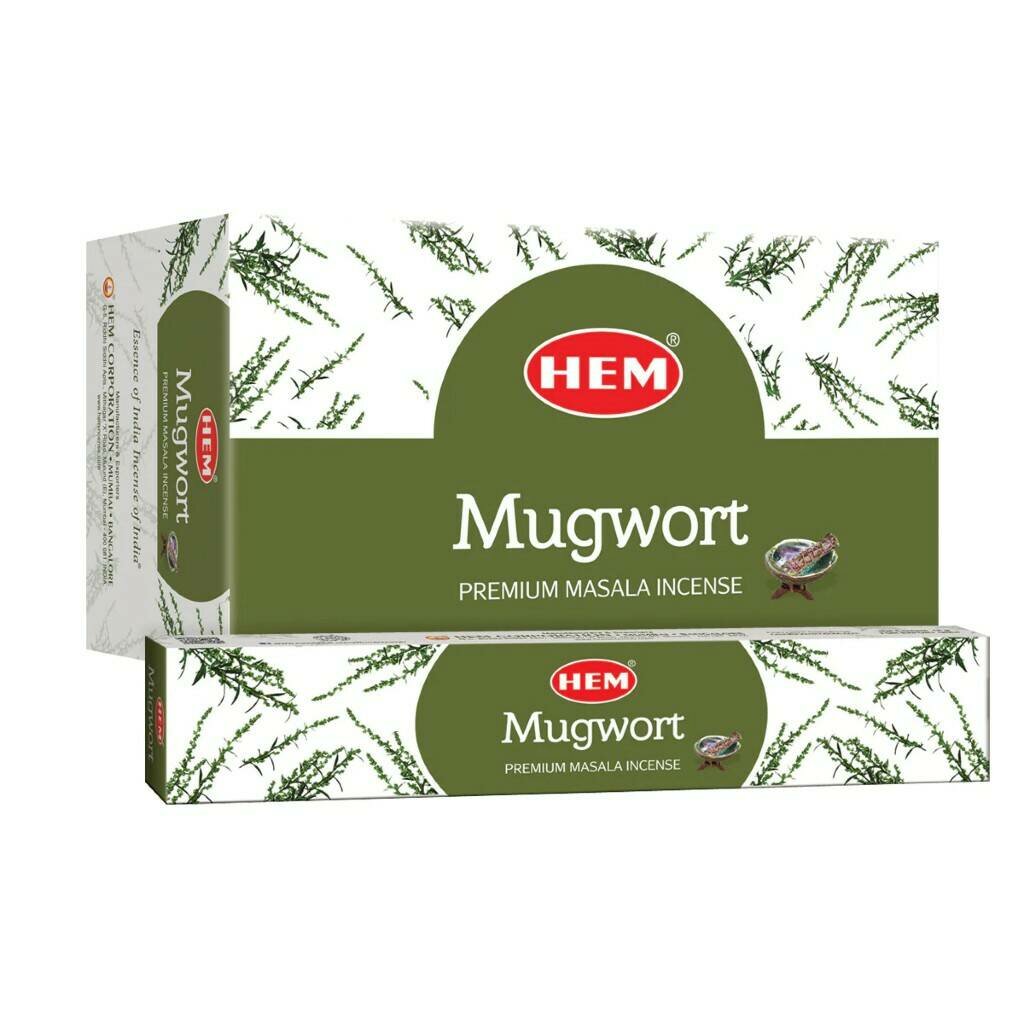Индийские благовония HEM Premium Masala Incense Mugwort (Масала премиум полынь) 15г