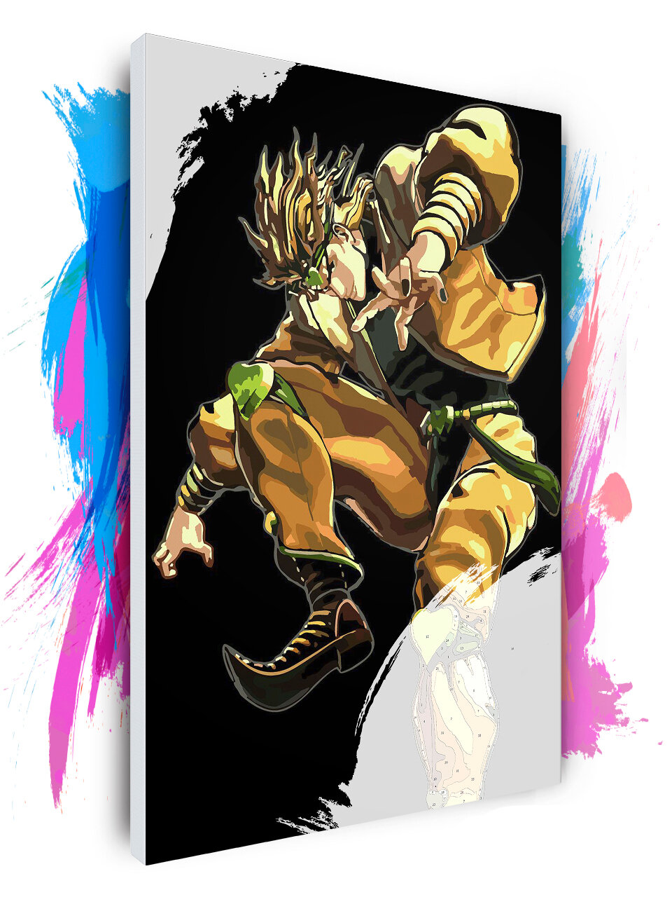 Картина по номерам на холсте Jojos Bizarre Adventure - Dio Brando -Невероятные приключения ДжоДжо - Дио Брандо, 40 х 60 см