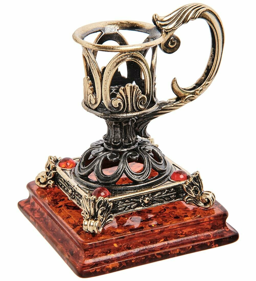 Подсвечник Вензель (янтарь)