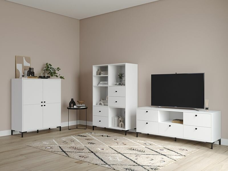 Комплект мебели в гостиную "Пронто" 320х140х52 Белый