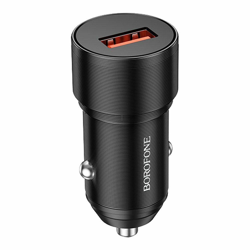 Автомобильное зарядное устройство Borofone BZ19A Wisdom 1xUSB, 3A, QC3.0, черный