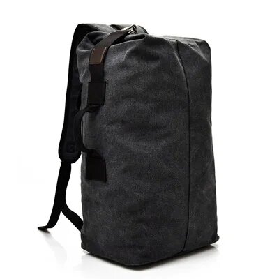 Холщовый рюкзак Old style Black 26x45x20см