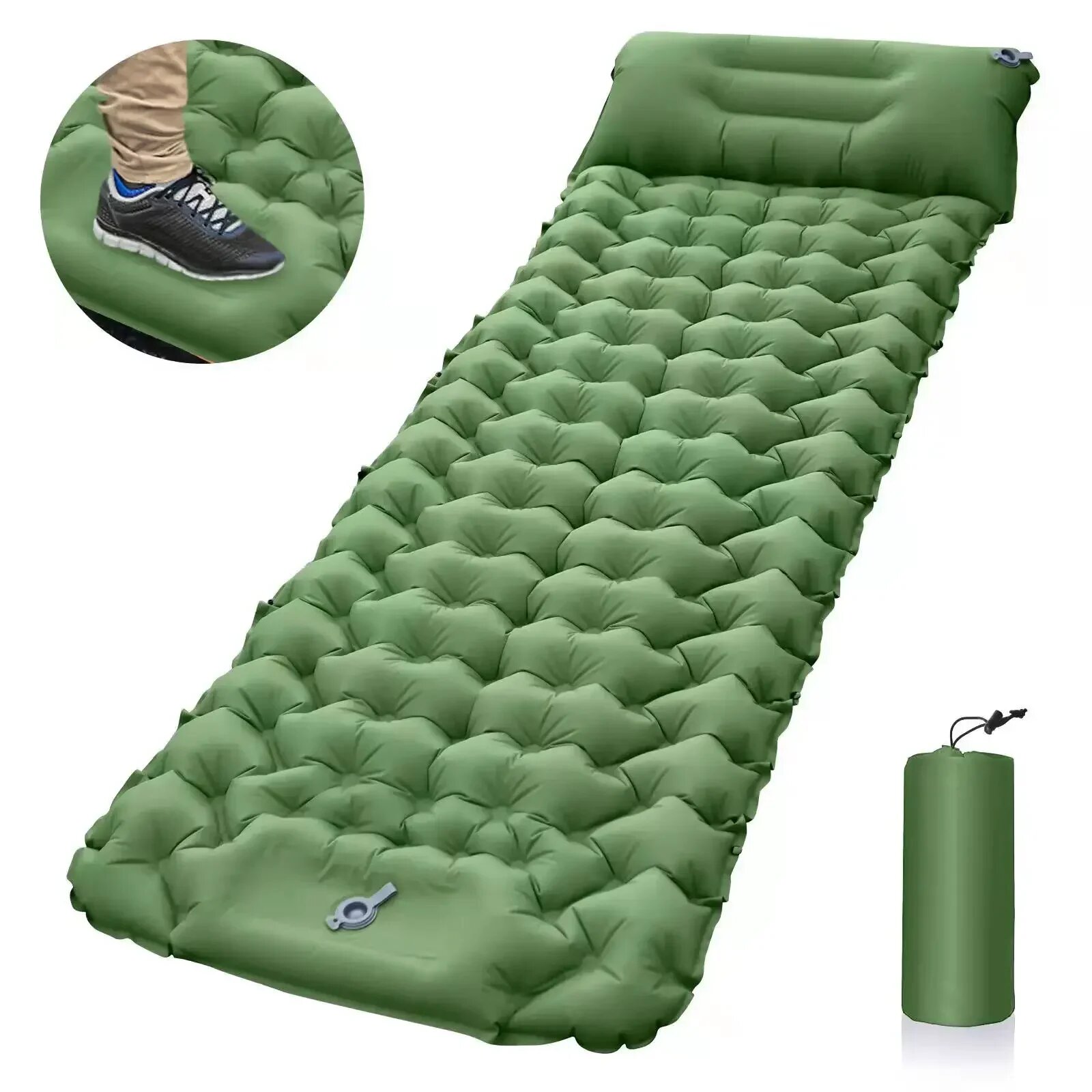 Надувной коврик для кемпинга YTYIN, Olive Green