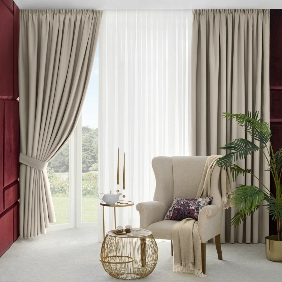 Маноло экрю Шторы 260x300-2, подхваты-2, 4 пр.