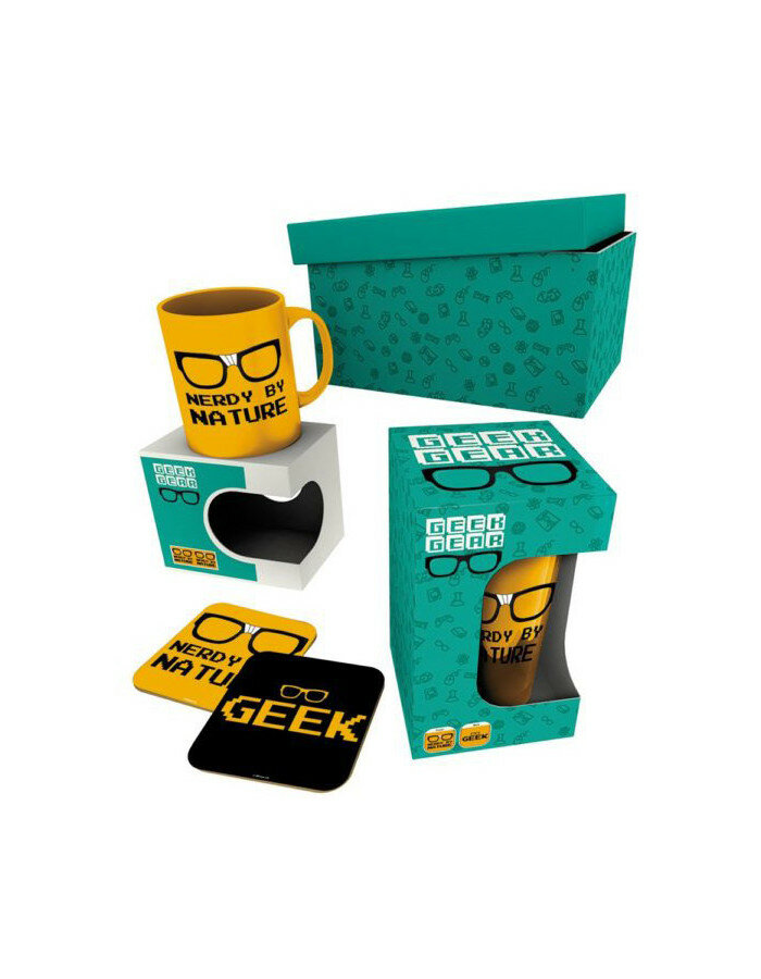 Набор Geek (кружка + костеры + стакан)