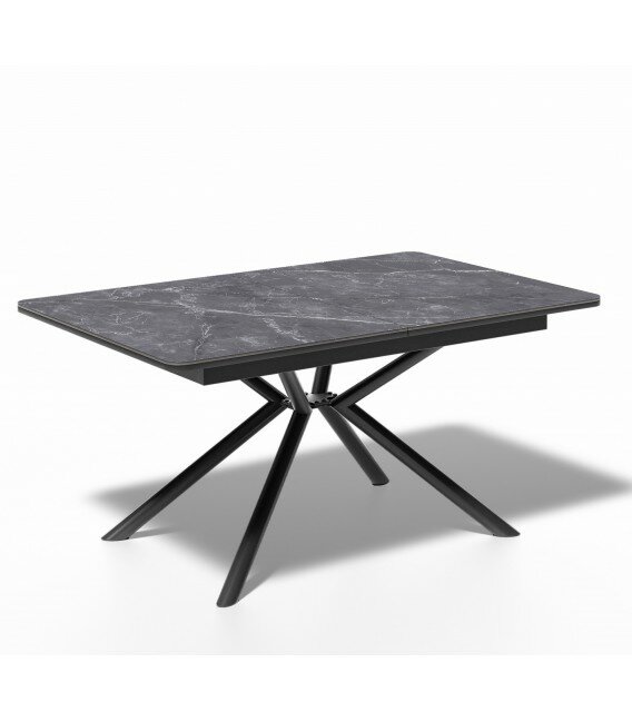 Стол KENNER DC1300 черный/керамика мрамор черный