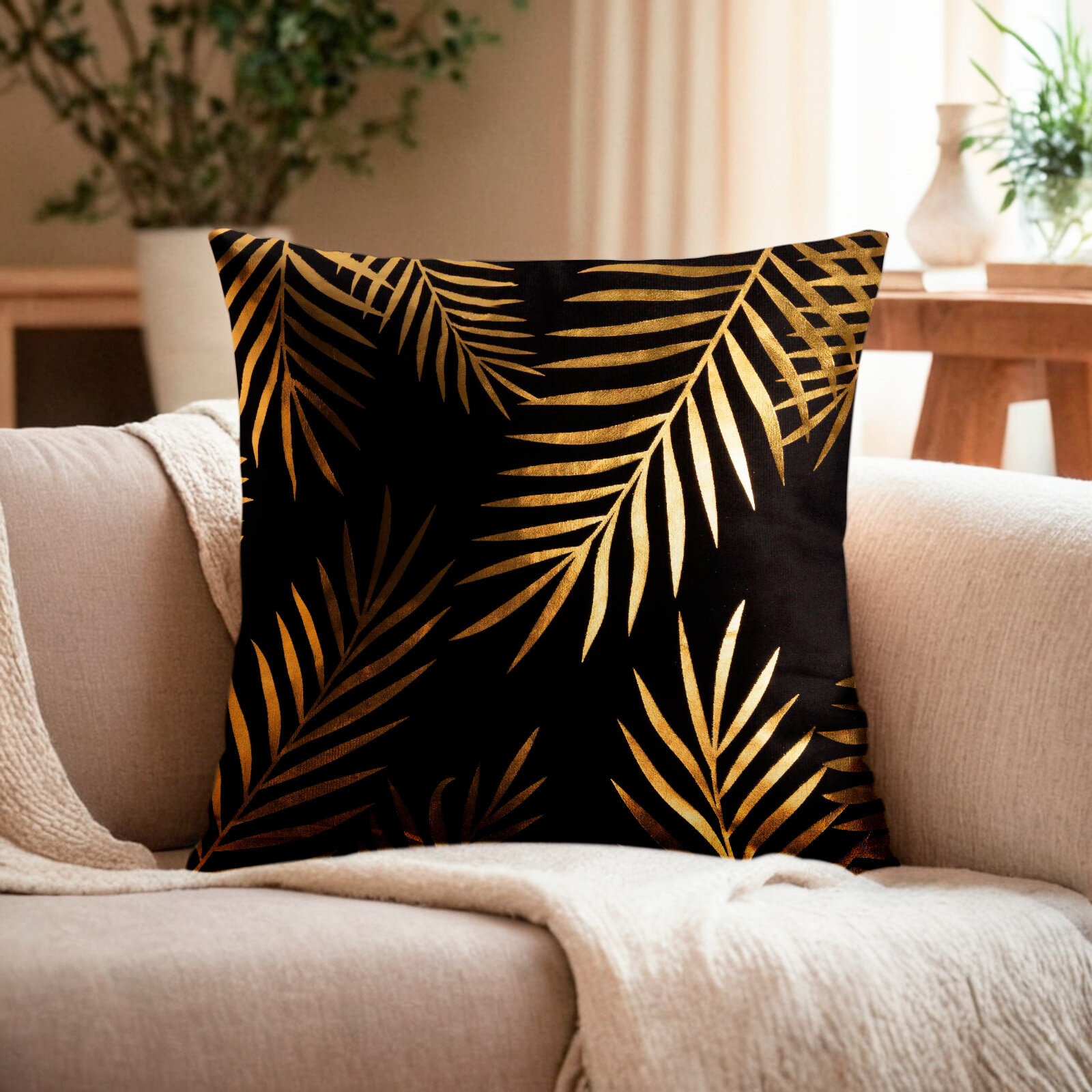 Наволочка декоративная Этель на молнии, 40x40 см, велюр