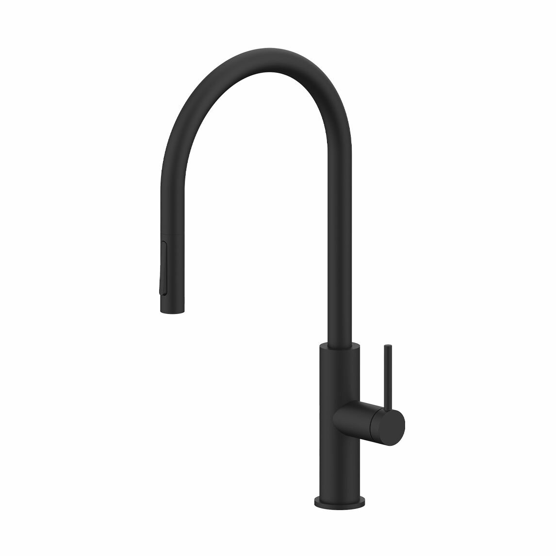 Смеситель для кухни с выдвижным изливом Paulmark SENSO антрацит (черный матовый), Se215180-AN