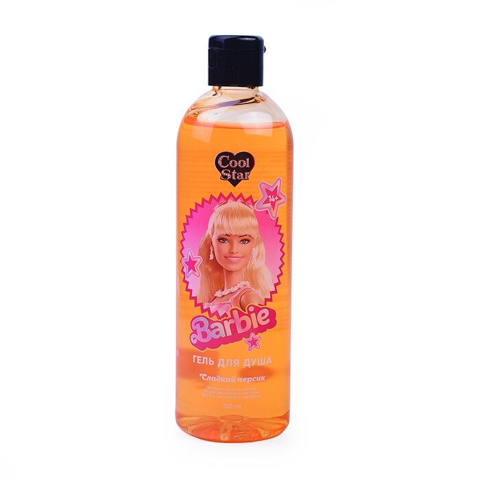 Гель для душа Умка (химия) Barbie с экстрактами оливы и лаванды, сладкий персик 360 мл (118661-BR)