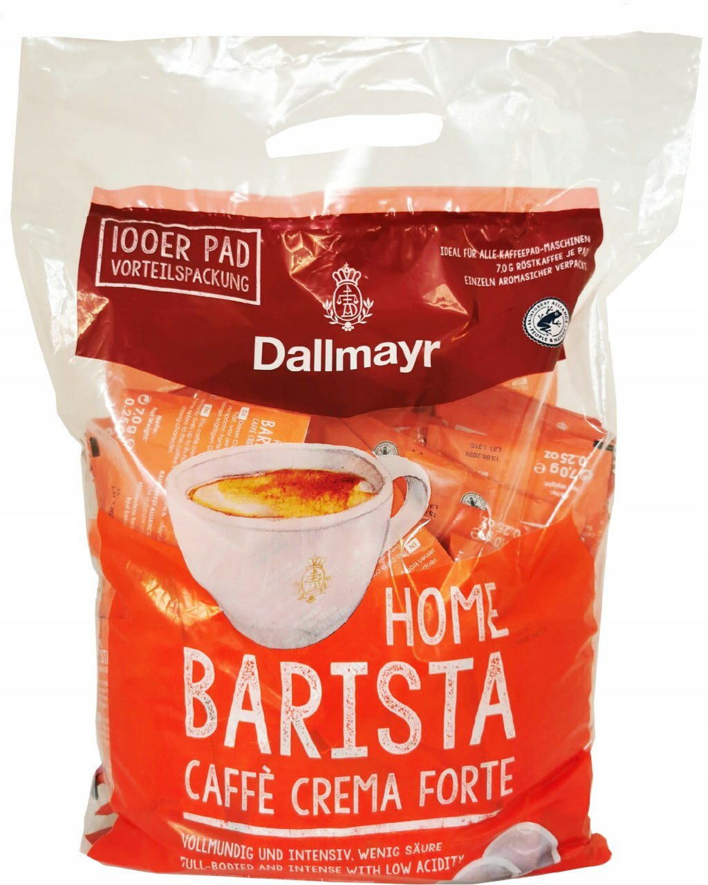 Кофе (cтандарт Senseo) в чалдах/pads Dallmayr Home Barista Forte 100 порций