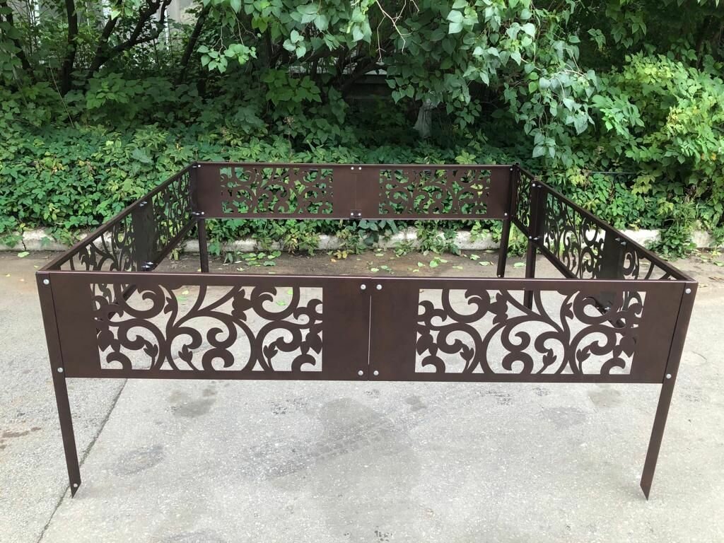 Ограда 2х2 м. на кладбище (могилу) ритуальная, антик медь арт АрсеналЪ Memory Оградка200 200×200×83 мм металл