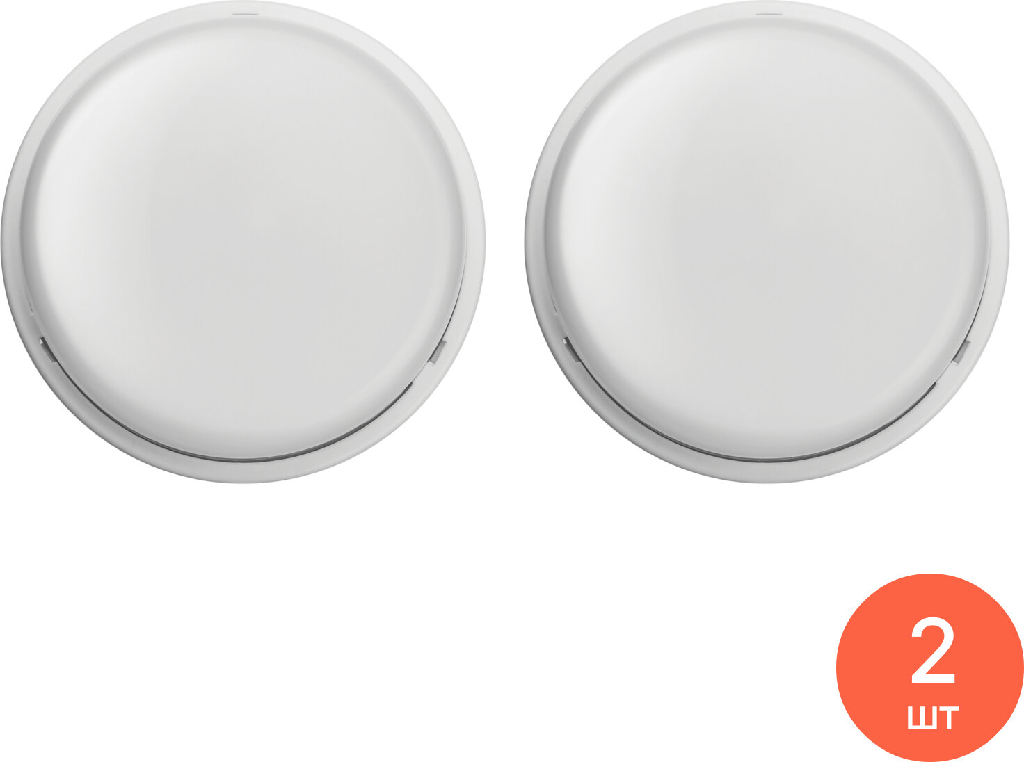 Cветильник настенно-потолочный онлайт OBL-R2-12-6.5K-WH-IP65-LED, светодиодный, 6500К 12Вт, 61877 / панель освещения (комплект из 2 шт)
