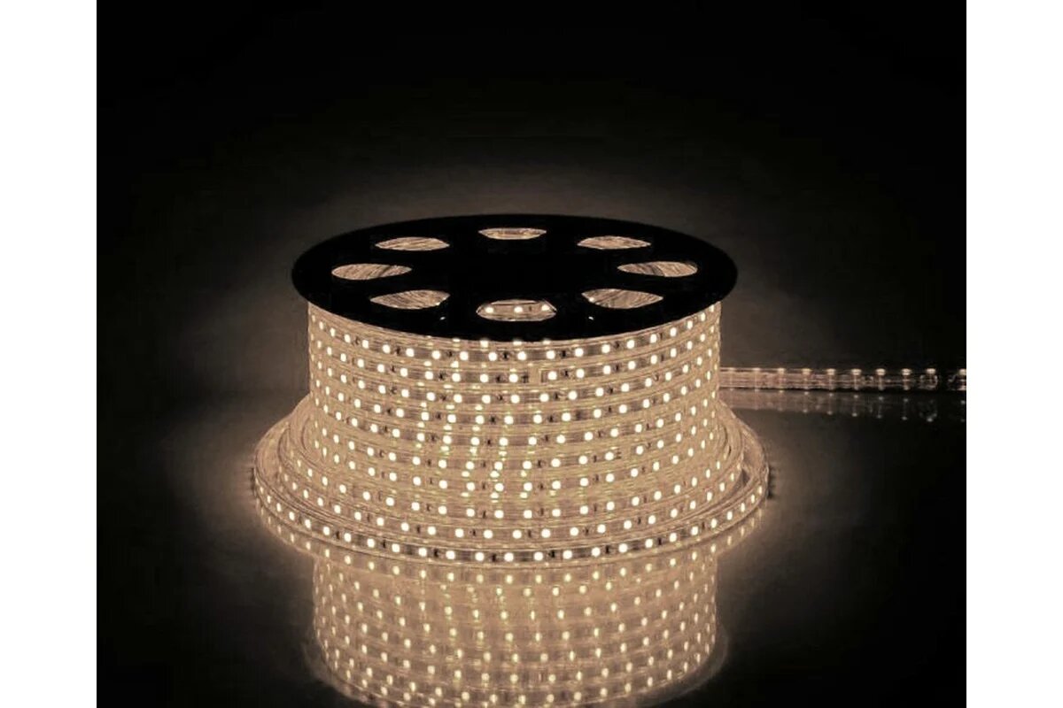 FERON Лента светодиодная, 60SMD 2835/m 4.4W/m 230V IP65 100m, 2700К, LS704 26244