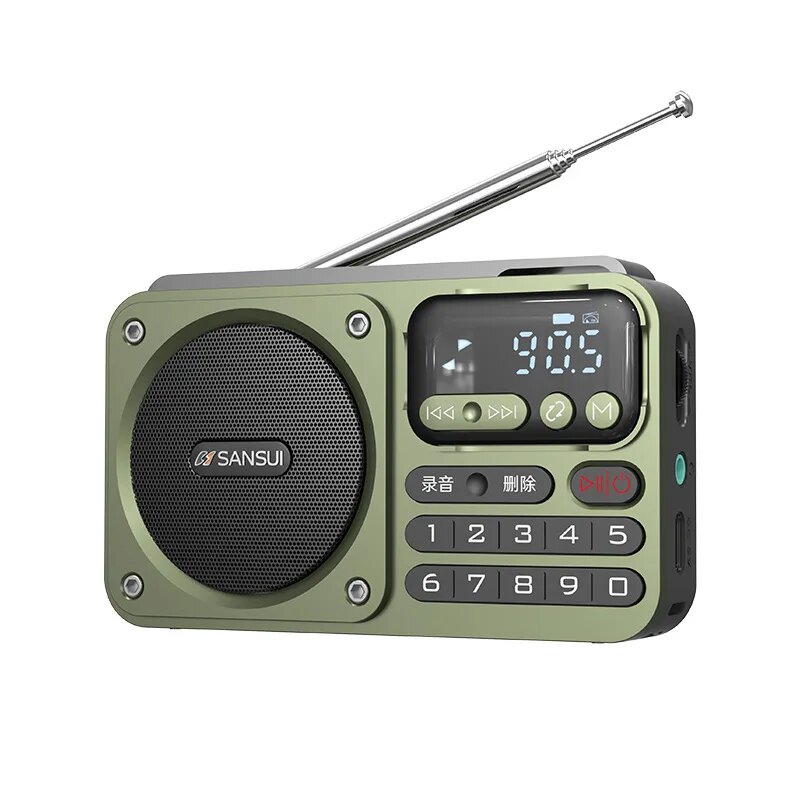 Портативная радиоприемник Sansui, green