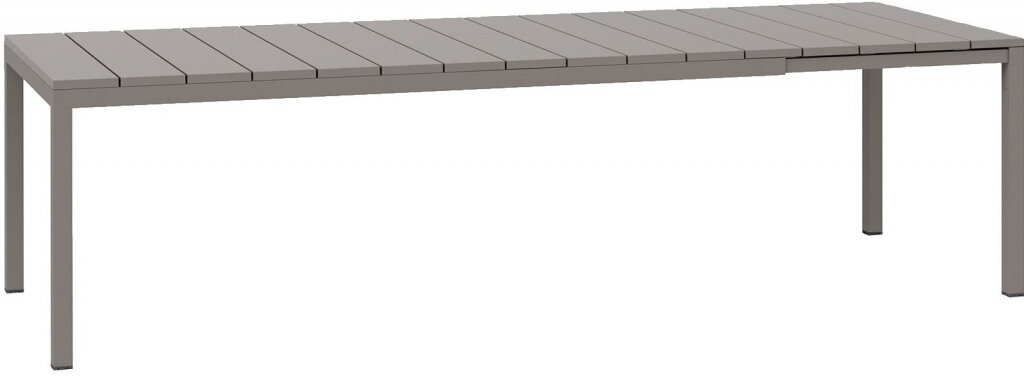 Стол обеденный Rio 210 Extensibile Nardi коричневый, пластик и металл, прямоугольная столешница, ножки