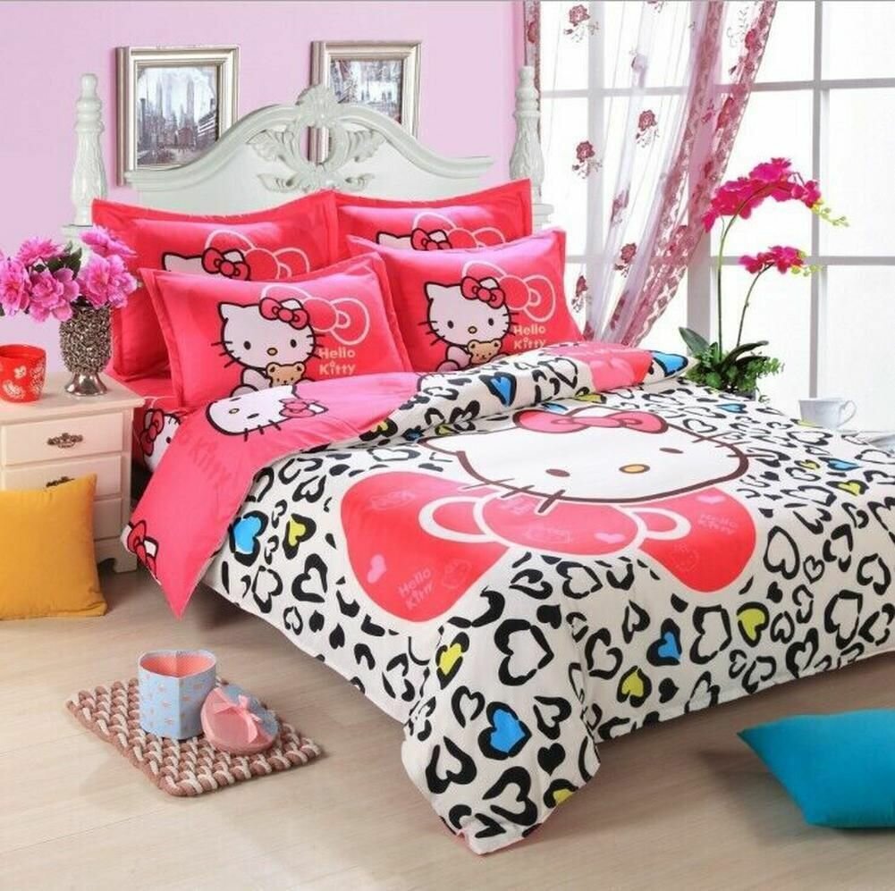 Комплект постельного белья мультфильм Хелло Китти