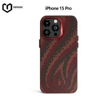 DEFENSE Чехол для мобильного телефона Apple 15Pro, магнитный красный защитный чехол iPhone15Pro MAX, легкий роскошный стиль, ультратонкое арамидное волокно из кевлара