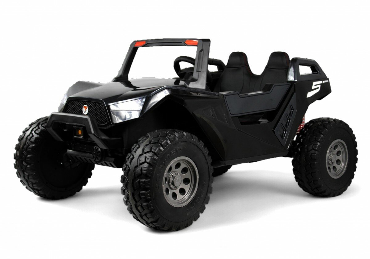 Rivertoys Детский электромобиль A707AA LUX 4WD черный карбон
