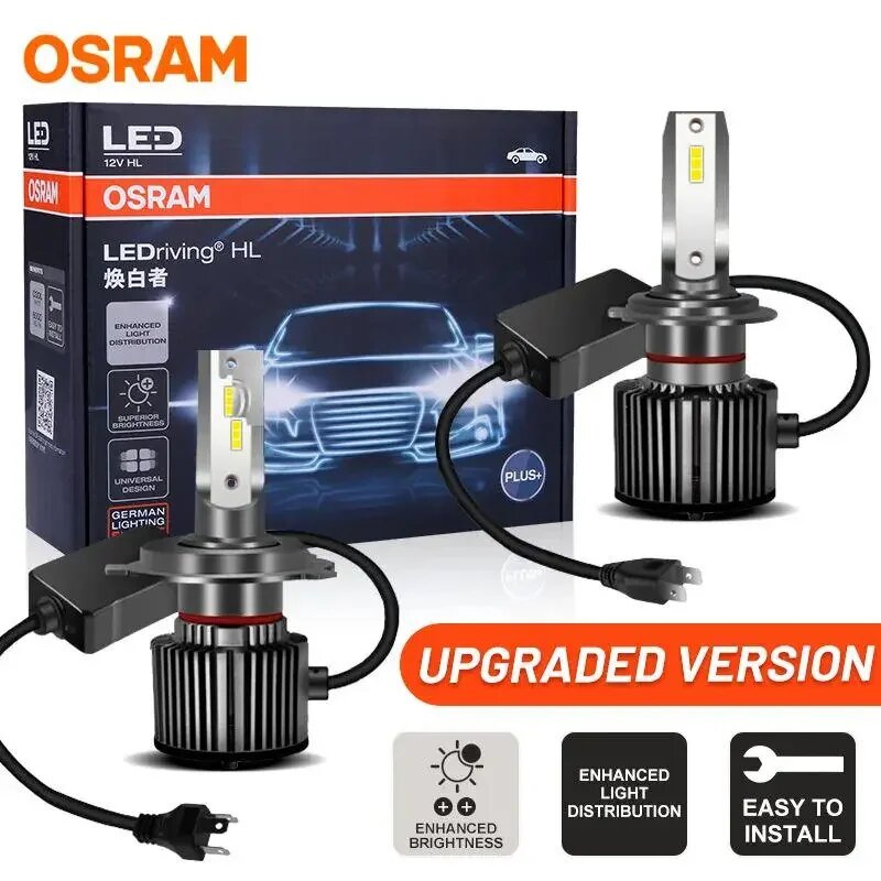OSRAM H7 H4 Светодиодные фары High Low H1 H11 H8 9005 9006 HB4 HB3 Противотуманные фары Автоматическая лампа 6000K 50W Диод Turbo H7 Супер яркий H4
