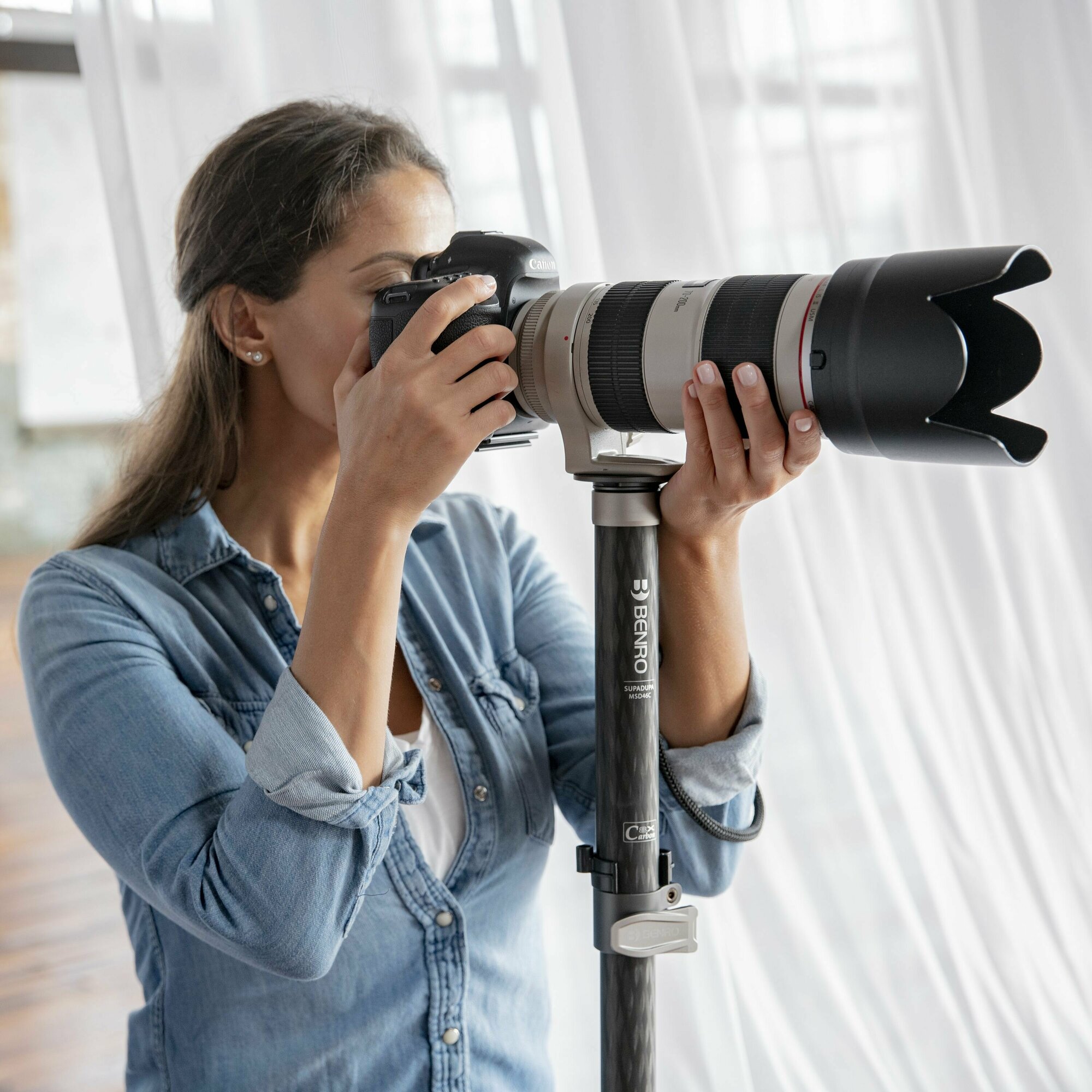 Монопод Benro MSD46C SupaDupa карбоновый с цангами