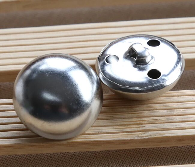 Металлические пуговицы вовока, медные, гриб, 10 шт. 18mm 10PCS, White silver