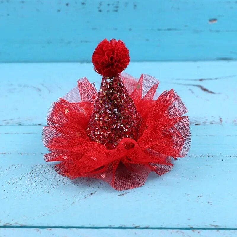 Детская корейская шляпа-корона Cloth Красный, Red-B