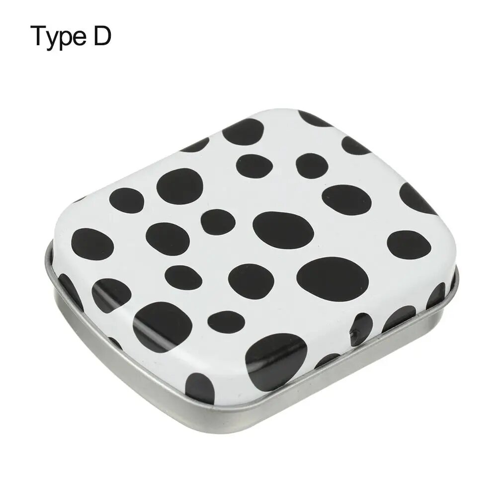 Жестяная мини-коробка, металлические пустые банки на петлях с крышкой, портативный прямоугольный маленький контейнер для хранения, кейсы для конфет и таблеток, Домашний Органайзер