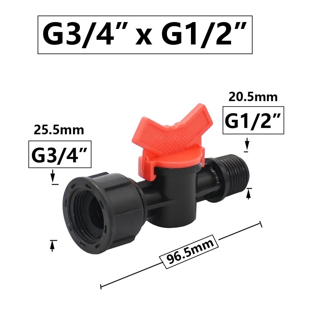 Соединительный клапан XGYN для садового крана 1/2" - 3/4" Красный, E