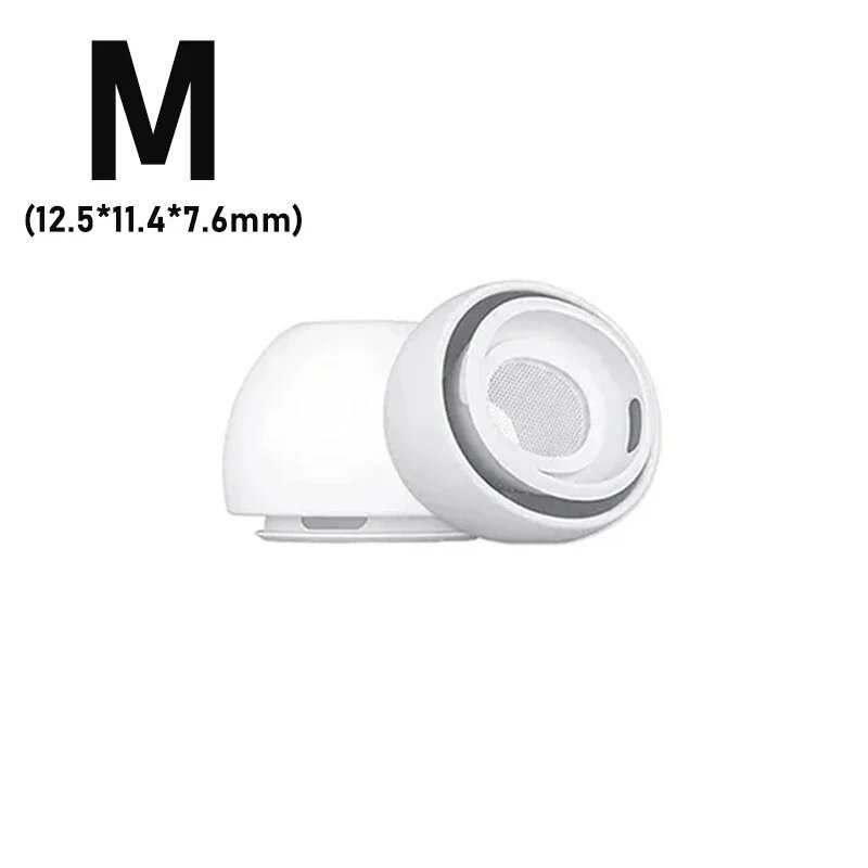 Силиконовые амбушюры BAPPSUS для AirPods Pro 1/2 поколения с отверстием для 4 Pairs, White-M