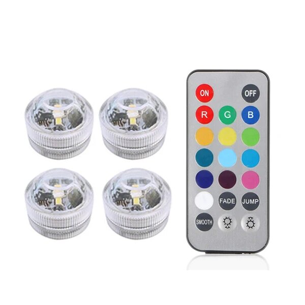 RGB светодиодные огни Xsky, 4 шт + пульт