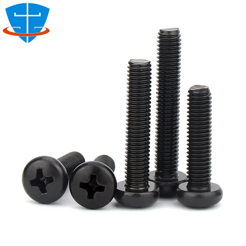 Винты SHOUZHENG FASTENER DIN7985 черные из нержавеющей стали 304 M2.5 (100 Pieces), 10mm