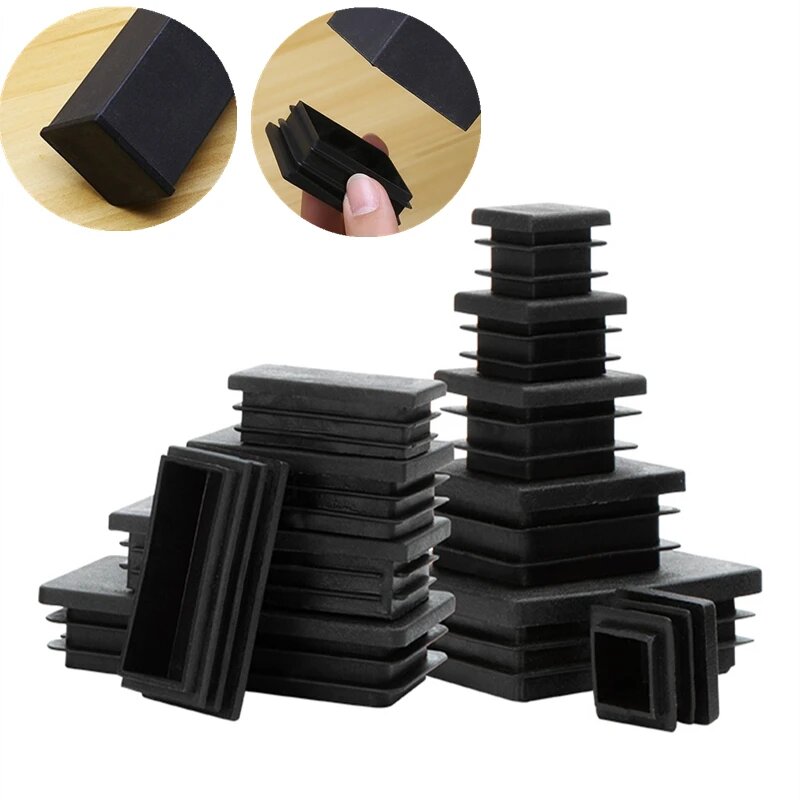 Квадратные заглушки для труб PE, 4шт, цвет 4PCS
