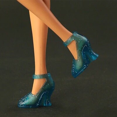 Пластиковые хрустальные туфли для куклы Барби 1/6 B13