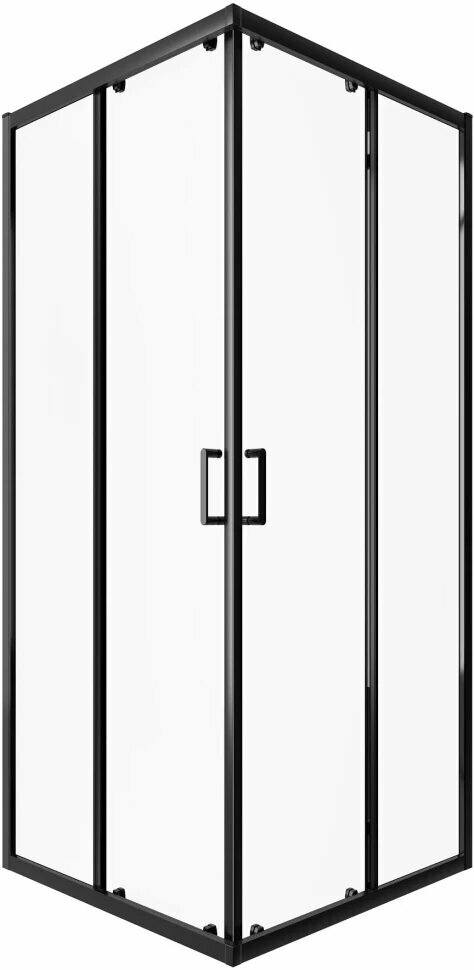 Душевой уголок Alex Baitler AB1490B1 88,5x88,5 см, профиль черный матовый, стекло прозрачное