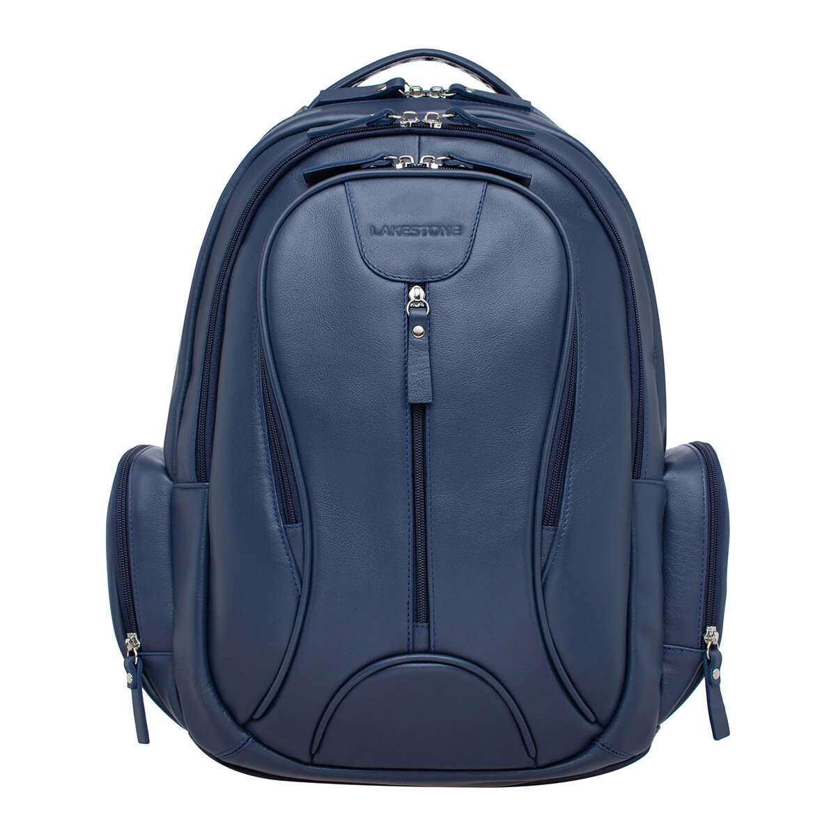 Рюкзак LAKESTONE Malvern Dark Blue, мужской, натуральная кожа, синий, 47 см x 30 см x 20 см