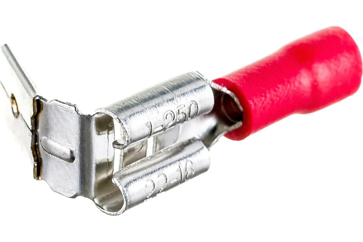 Nord-Yada изолированная клемма мама-папа 2-в-1 6,3 + штекер 6,3 0,5-1,5 мм² красная 906329