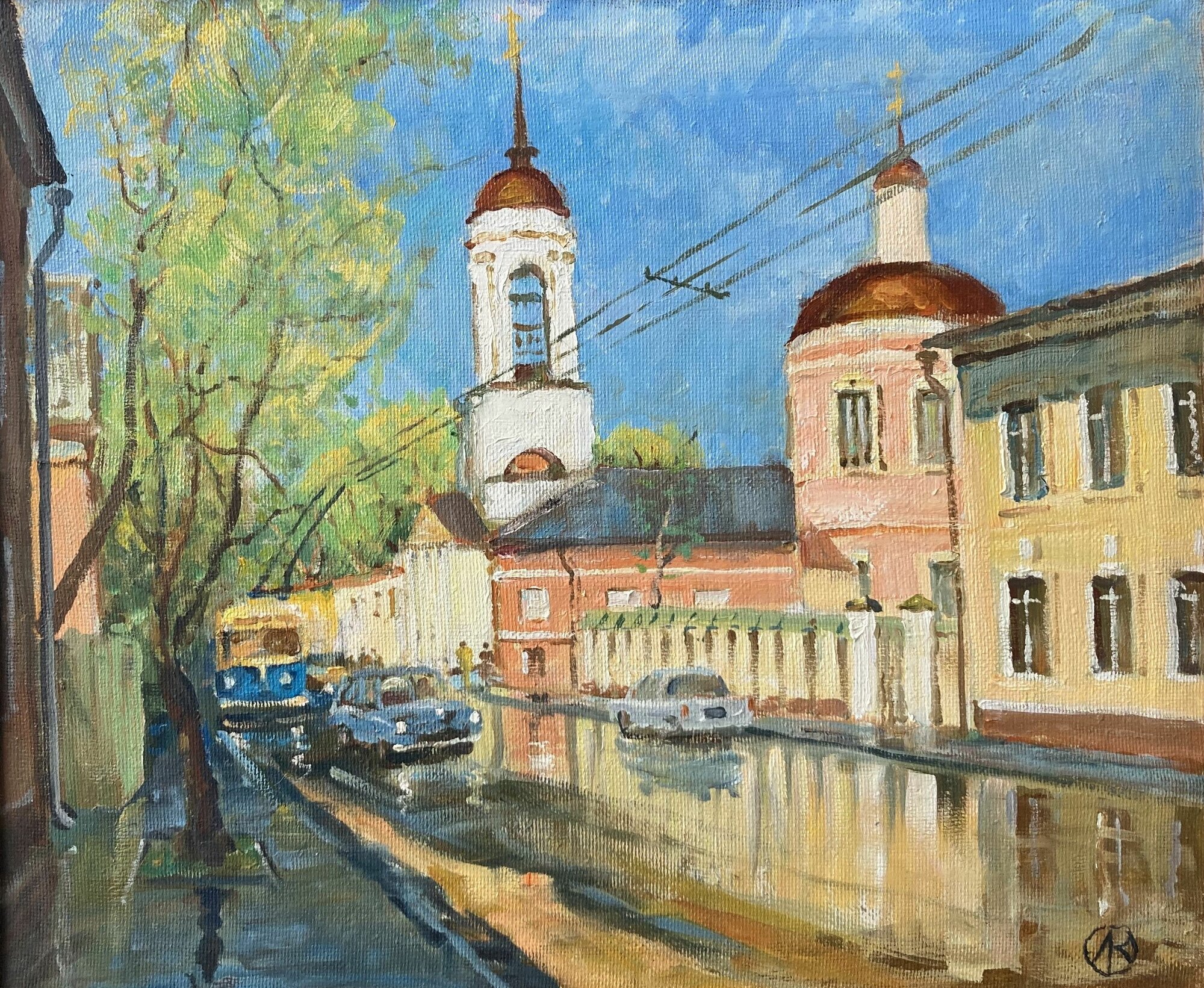 ART-Salon at Oktyabrskaya "Весна на Ордынке", 50х60 см, холст, масло, авторская работа