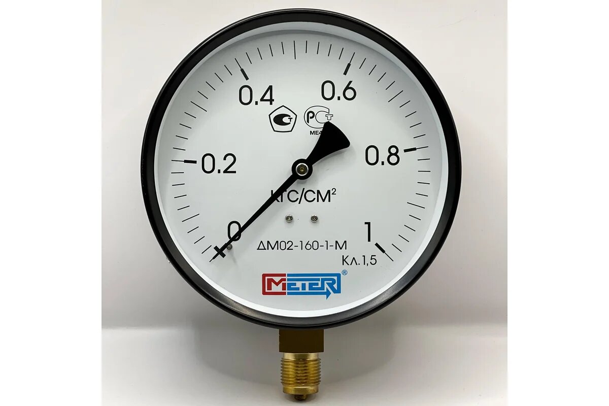 Метер ДМ 02-160-1-М Р= 0.1 кгс/см2 М20x1,5 кл.1,5 783