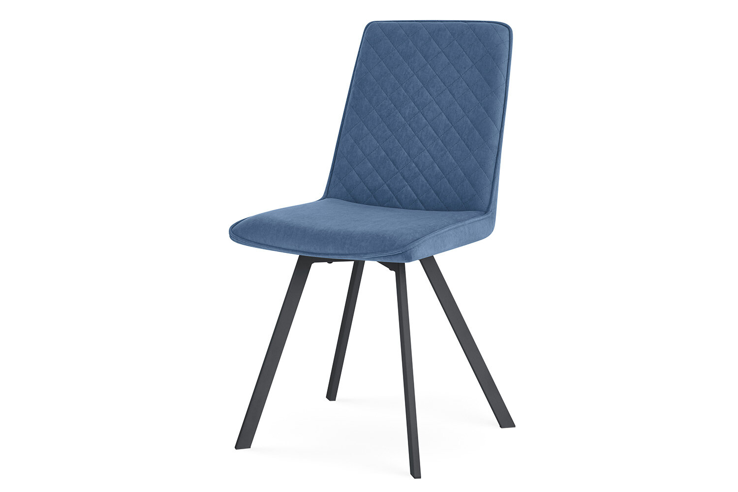 Стул кухонный Hoff Concept, 43х89х58 см, со спинкой, мягкий, цвет синий, чёрный