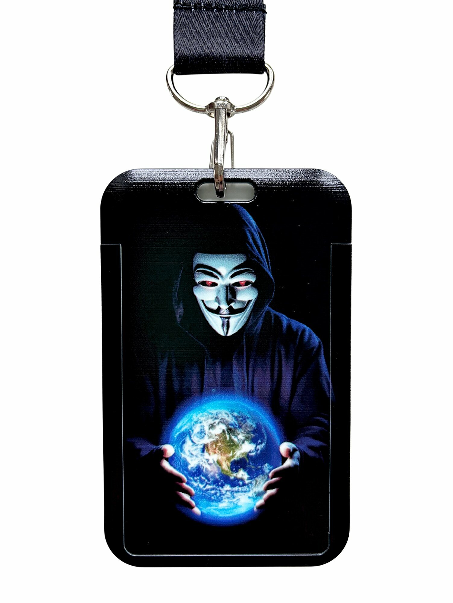 Чехол для пропуска с лентой Анонимус