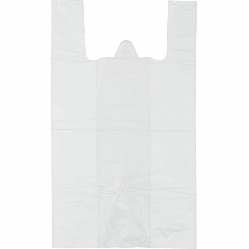 Пакет-майка КНР полиэтилен, 16х12х30 см, 9 мкм, 100 шт, белая